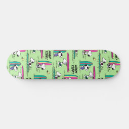Peanuts | Snoopy Ocean High Tide Pattern Skateboard | Zazzle