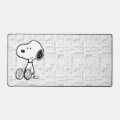 PEANUTS | Snoopy on Black White Comics Desk Mat | Zazzle