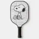 PEANUTS | Snoopy on Black White Comics Pickleball Paddle | Zazzle