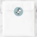 Peanuts | Snoopy On Ice Classic Round Sticker | Zazzle