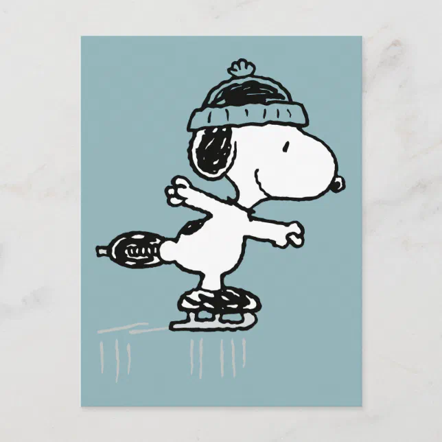 Peanuts | Snoopy On Ice Postcard | Zazzle