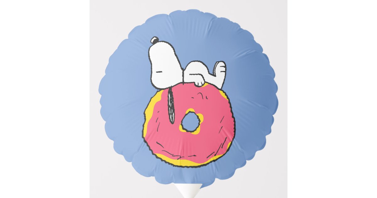 Peanuts | Snoopy Pink Donut Balloon | Zazzle