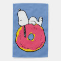 Peanuts | Snoopy Pink Donut Garden Flag | Zazzle