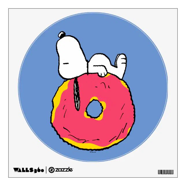 Peanuts | Snoopy Pink Donut Wall Decal | Zazzle