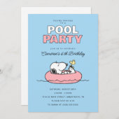 Peanuts -Snoopy - Pool Party Summer Birthday Invitation | Zazzle