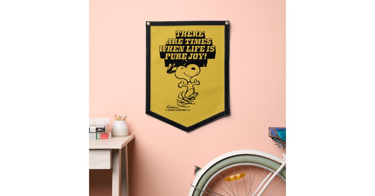 Peanuts | Snoopy Pure Joy Pennant | Zazzle