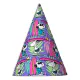 Peanuts | Snoopy Purple Surf Pattern Party Hat | Zazzle