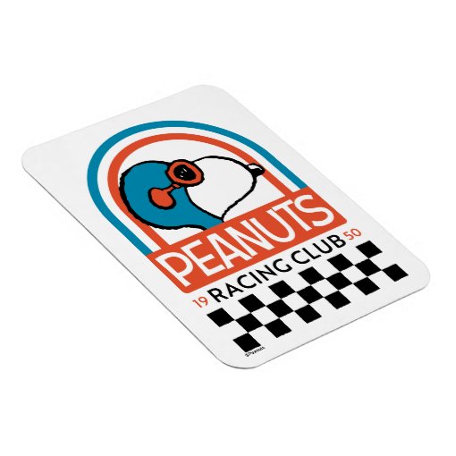 Peanuts | Snoopy Racing Club Magnet | Zazzle