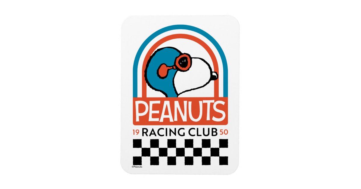 Peanuts | Snoopy Racing Club Magnet | Zazzle
