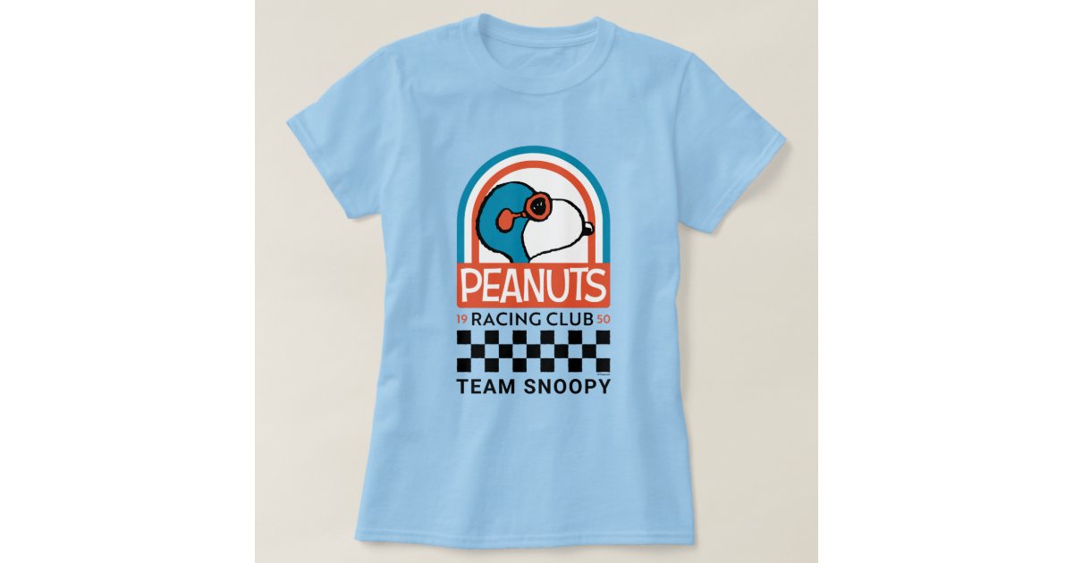 Peanuts | Snoopy Racing Club T-Shirt | Zazzle