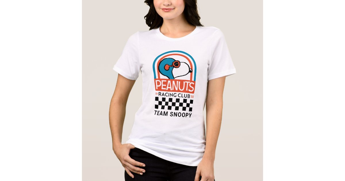 Peanuts | Snoopy Racing Club Tri-Blend Shirt | Zazzle