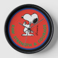 Peanuts | Snoopy Raw Strength & Courage Badge Clock | Zazzle