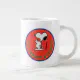 Peanuts | Snoopy Raw Strength & Courage Badge Giant Coffee Mug | Zazzle