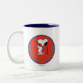 Peanuts | Snoopy Raw Strength & Courage Badge Two-Tone Coffee Mug | Zazzle