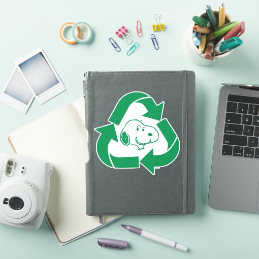 Peanuts | Snoopy Recycle Reuse Sticker | Zazzle