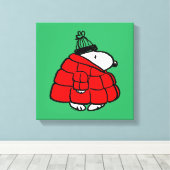 Peanuts | Snoopy Red Puffer Jacket Canvas Print | Zazzle