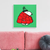 Peanuts | Snoopy Red Puffer Jacket Canvas Print | Zazzle
