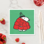 Peanuts | Snoopy Red Puffer Jacket Napkins | Zazzle