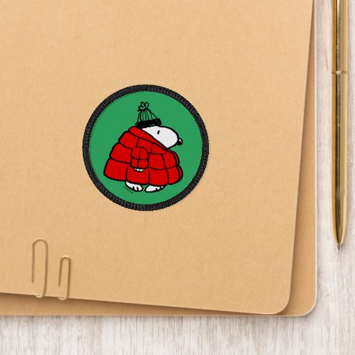 Peanuts | Snoopy Red Puffer Jacket Patch | Zazzle