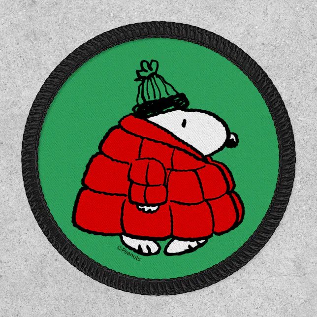 Peanuts | Snoopy Red Puffer Jacket Patch | Zazzle