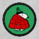 Peanuts | Snoopy Red Puffer Jacket Patch | Zazzle