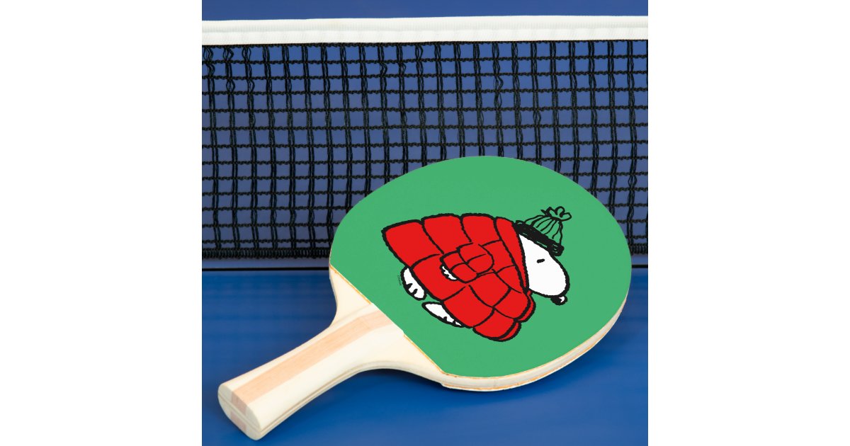 Peanuts | Snoopy Red Puffer Jacket Ping Pong Paddle | Zazzle