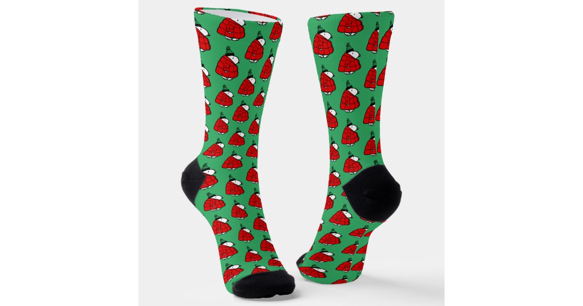 Peanuts | Snoopy Red Puffer Jacket Socks | Zazzle