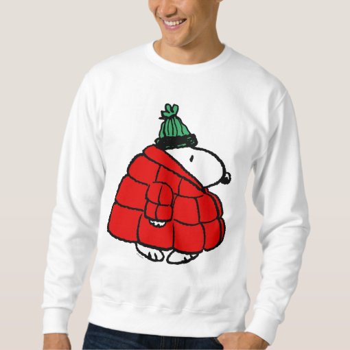 Peanuts | Snoopy Red Puffer Jacket Sweatshirt | Zazzle