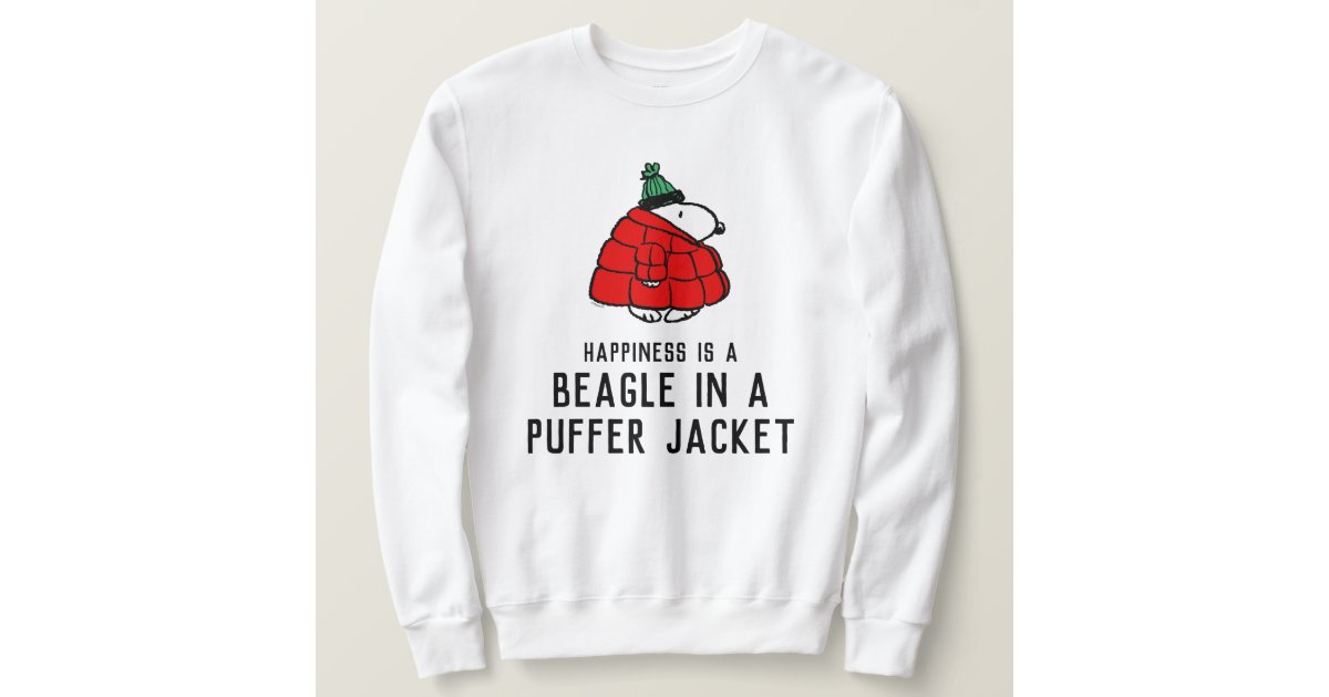 Peanuts | Snoopy Red Puffer Jacket Sweatshirt | Zazzle