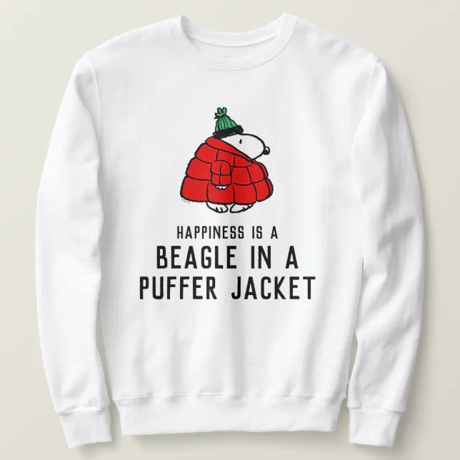 Peanuts | Snoopy Red Puffer Jacket Sweatshirt | Zazzle