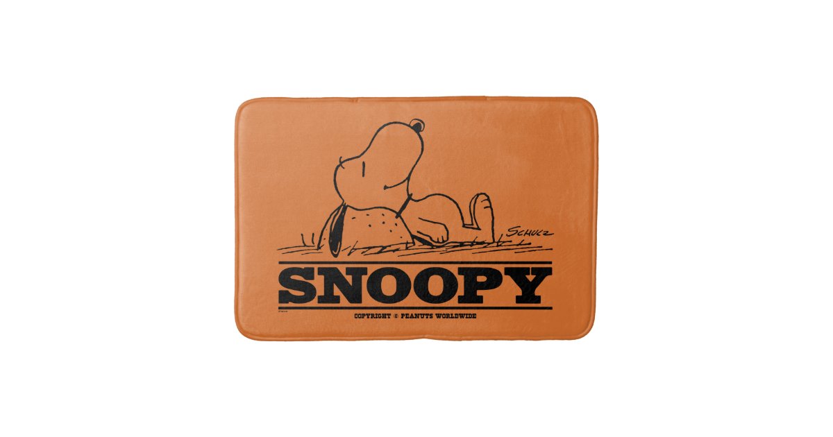 Peanuts | Snoopy Rest Break Bath Mat | Zazzle