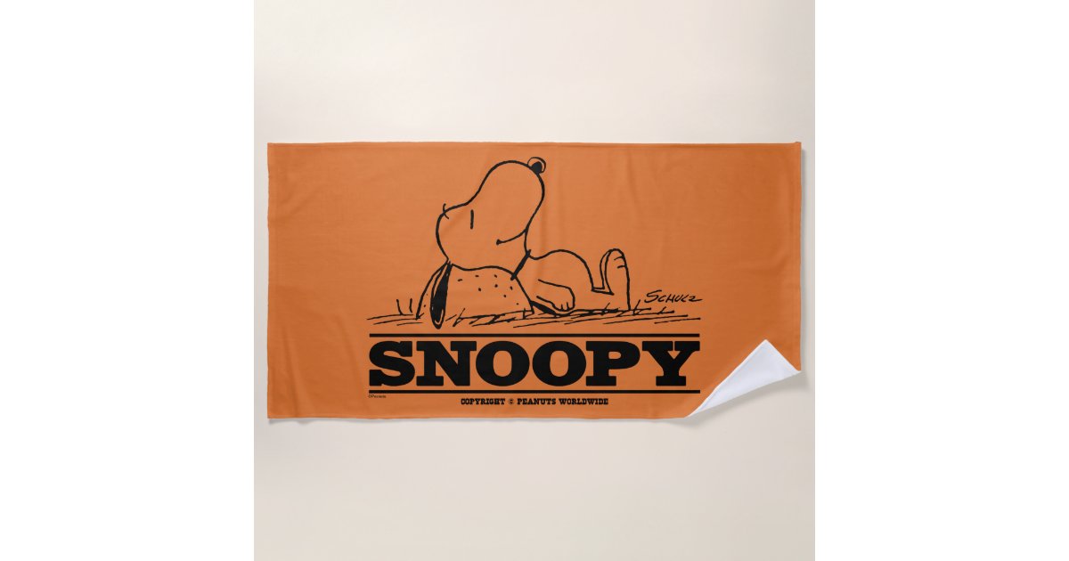 Peanuts | Snoopy Rest Break Beach Towel | Zazzle