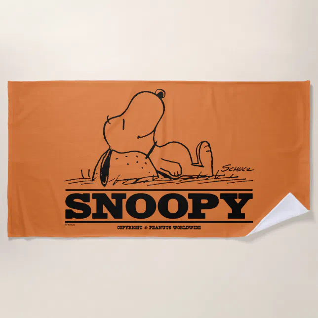 Peanuts | Snoopy Rest Break Beach Towel | Zazzle