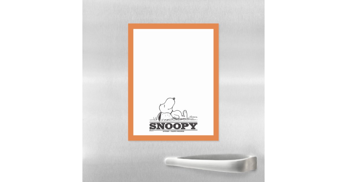 Peanuts | Snoopy Rest Break Magnetic Dry Erase Sheet | Zazzle