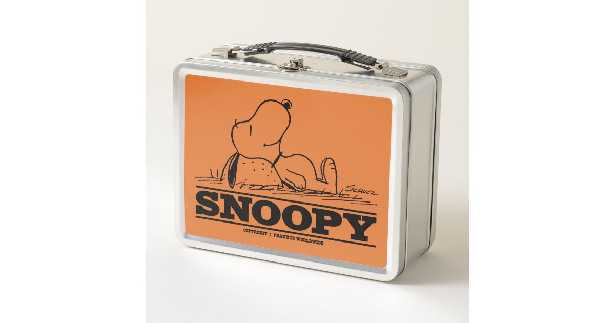 Peanuts | Snoopy Rest Break Metal Lunch Box | Zazzle