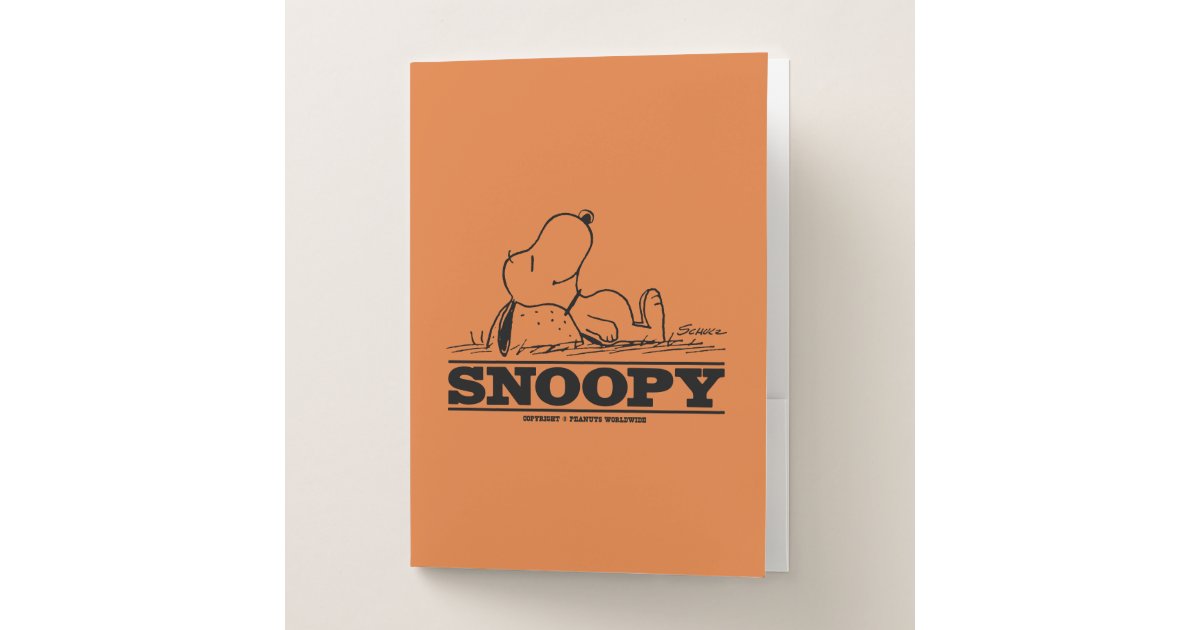 Peanuts | Snoopy Rest Break Pocket Folder | Zazzle