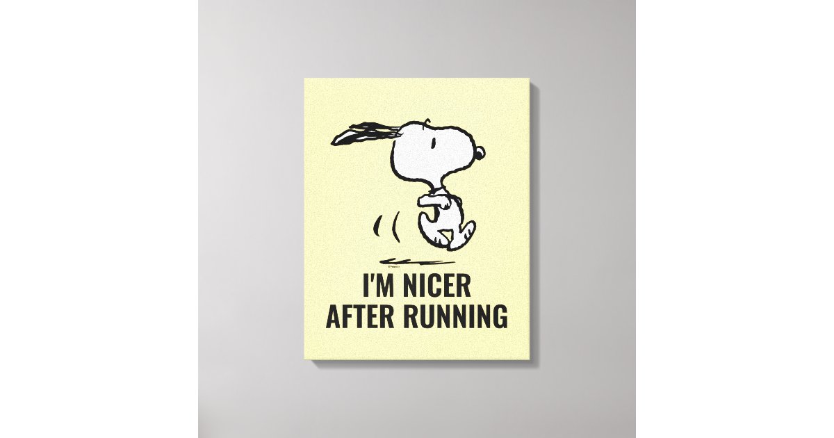 Peanuts | Snoopy Running Canvas Print | Zazzle