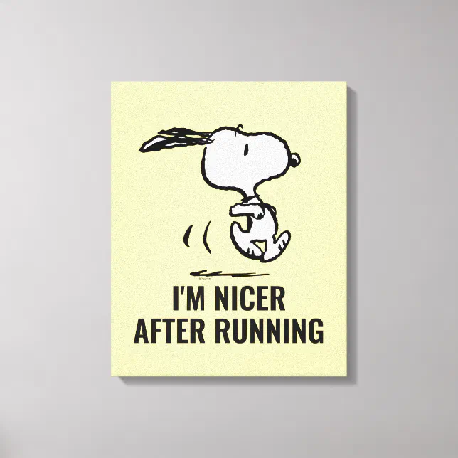 Peanuts | Snoopy Running Canvas Print | Zazzle
