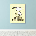 Peanuts | Snoopy Running Canvas Print | Zazzle