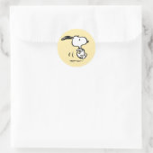 Peanuts | Snoopy Running Classic Round Sticker | Zazzle