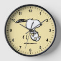 Peanuts | Snoopy Running Clock | Zazzle
