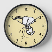 Peanuts | Snoopy Running Clock | Zazzle