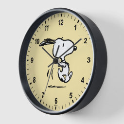 Peanuts | Snoopy Running Clock | Zazzle