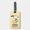 Peanuts | Snoopy Running Luggage Tag | Zazzle