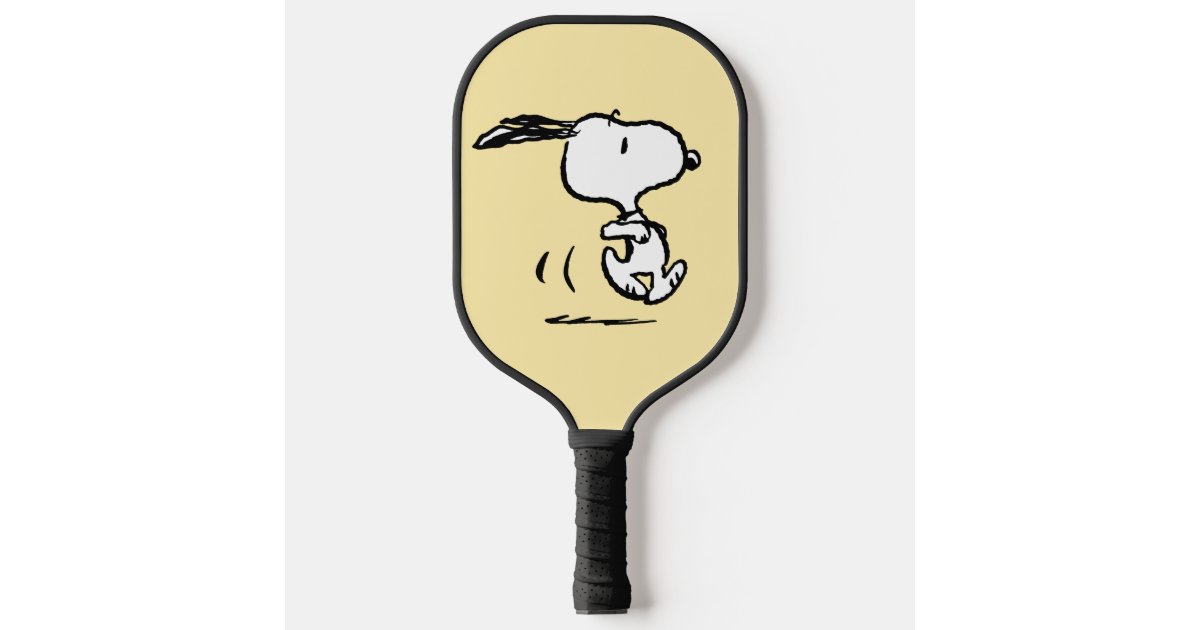 Peanuts | Snoopy Running Pickleball Paddle | Zazzle