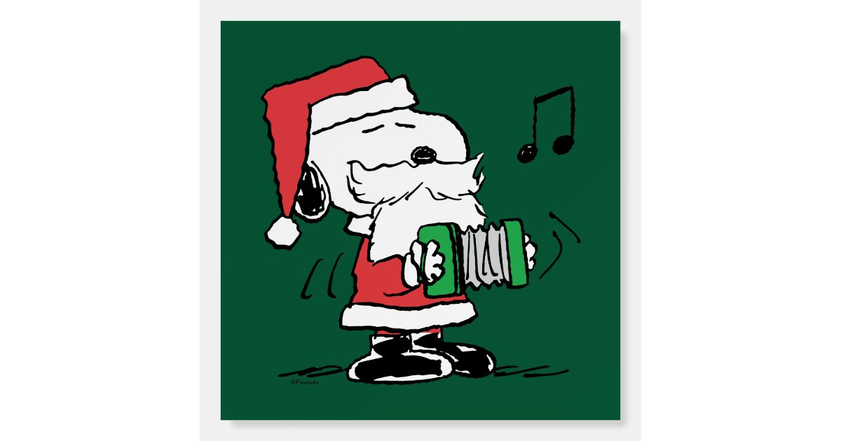 Peanuts | Snoopy Santa Claus Accordian Foam Board | Zazzle