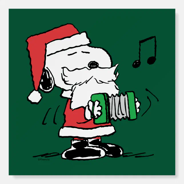 Peanuts | Snoopy Santa Claus Accordian Foam Board | Zazzle