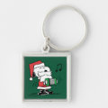 Peanuts | Snoopy Santa Claus Accordian Keychain | Zazzle