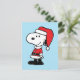 Peanuts | Snoopy Santa Claus Holiday Postcard | Zazzle