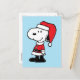 Peanuts | Snoopy Santa Claus Holiday Postcard | Zazzle